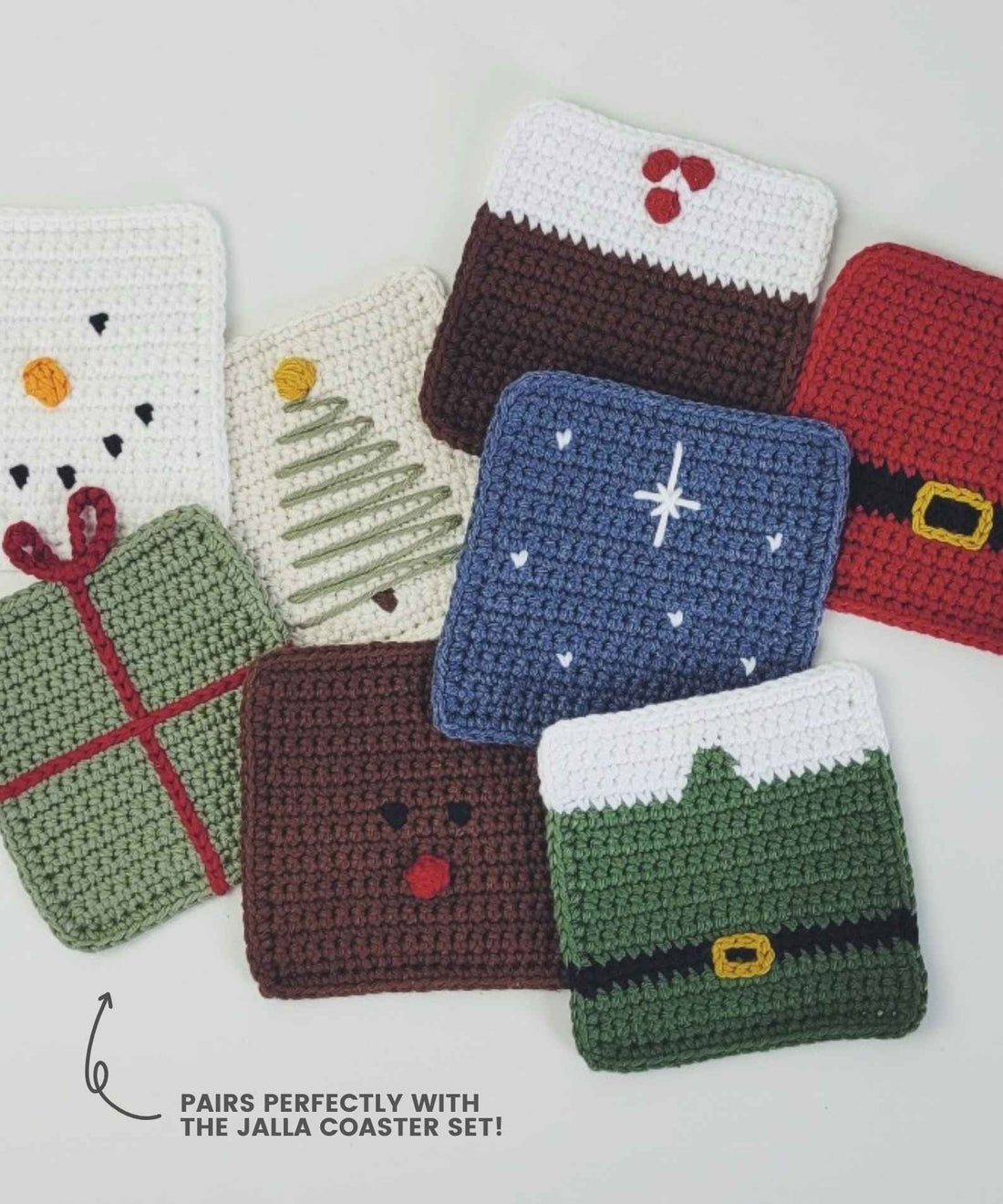 The Christmas Coasters - Free Crochet Pattern from Sarling Studio