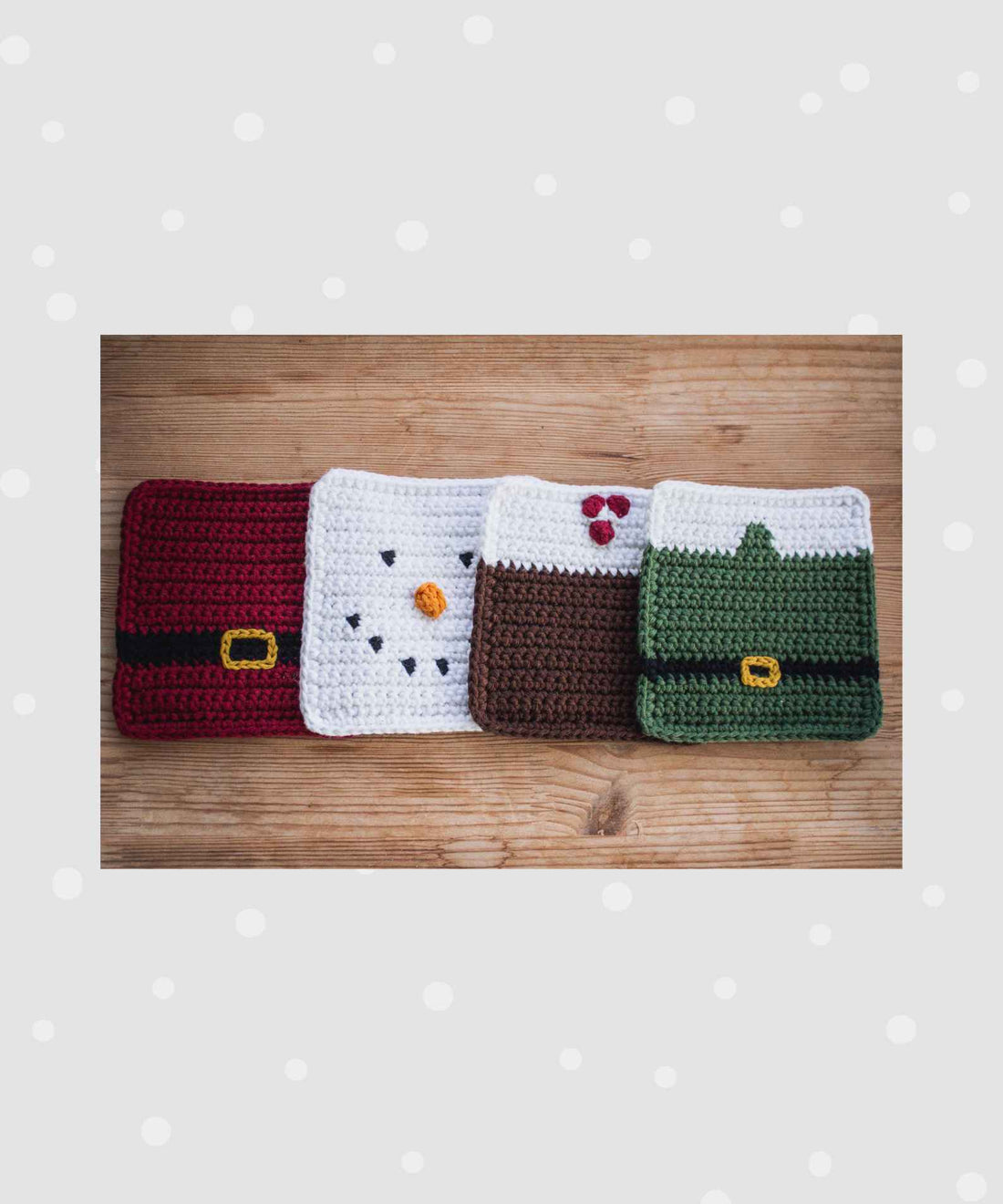 The Christmas Coasters - Free Crochet Pattern from Sarling Studio