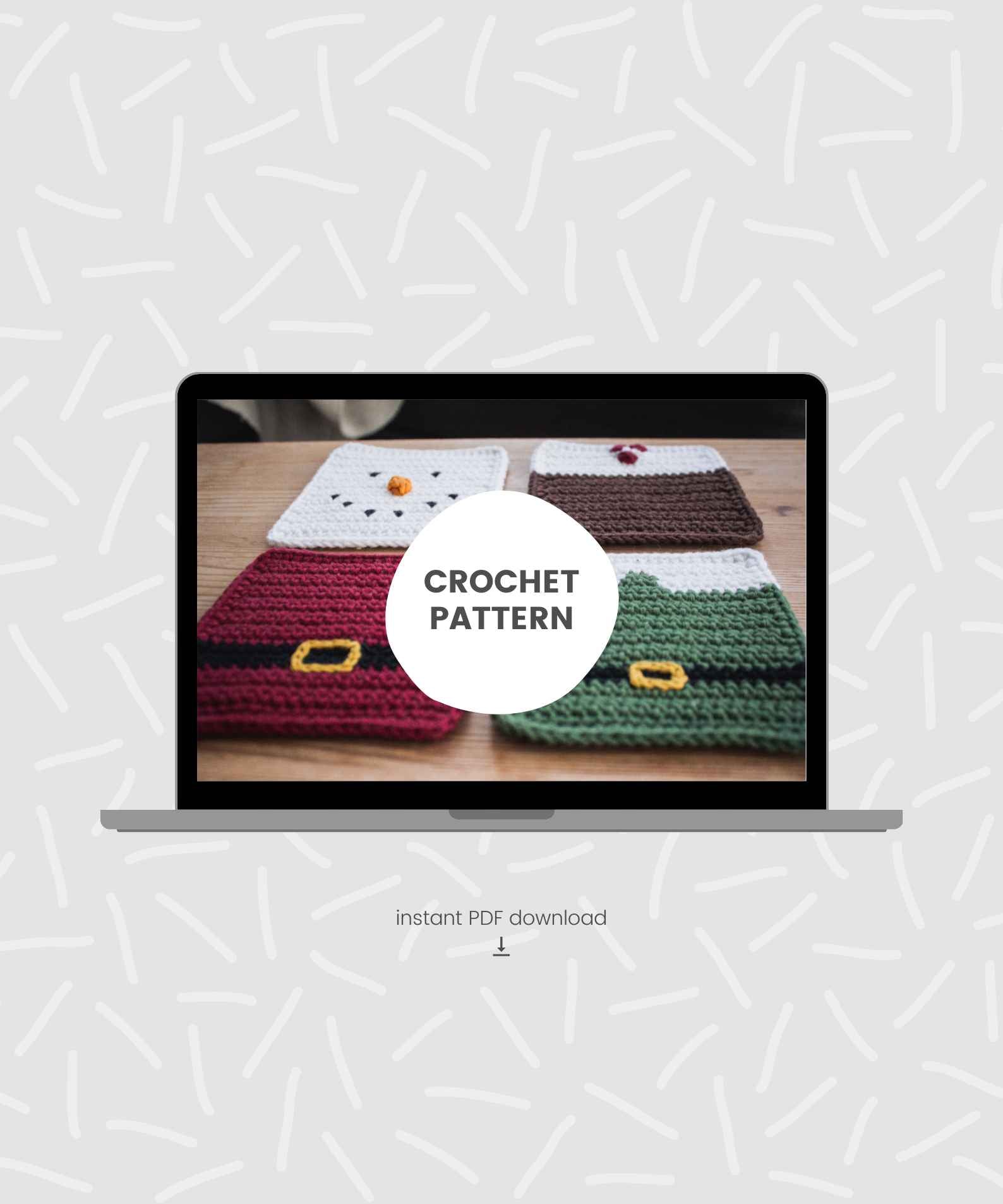 The Christmas Coasters - Free Crochet Pattern from Sarling Studio